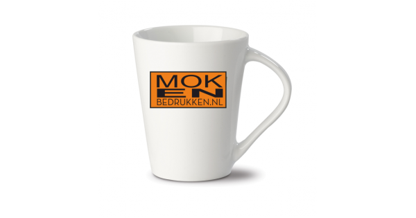Mok 250 ml porselein met opdruk van uw logo, afbeelding of tekst