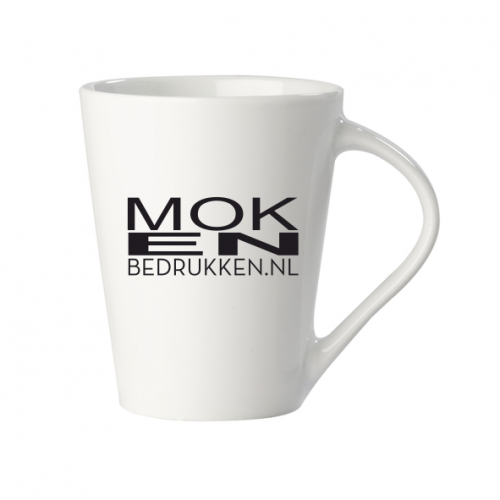 Mok 250 ml porselein met opdruk van uw logo, afbeelding of tekst